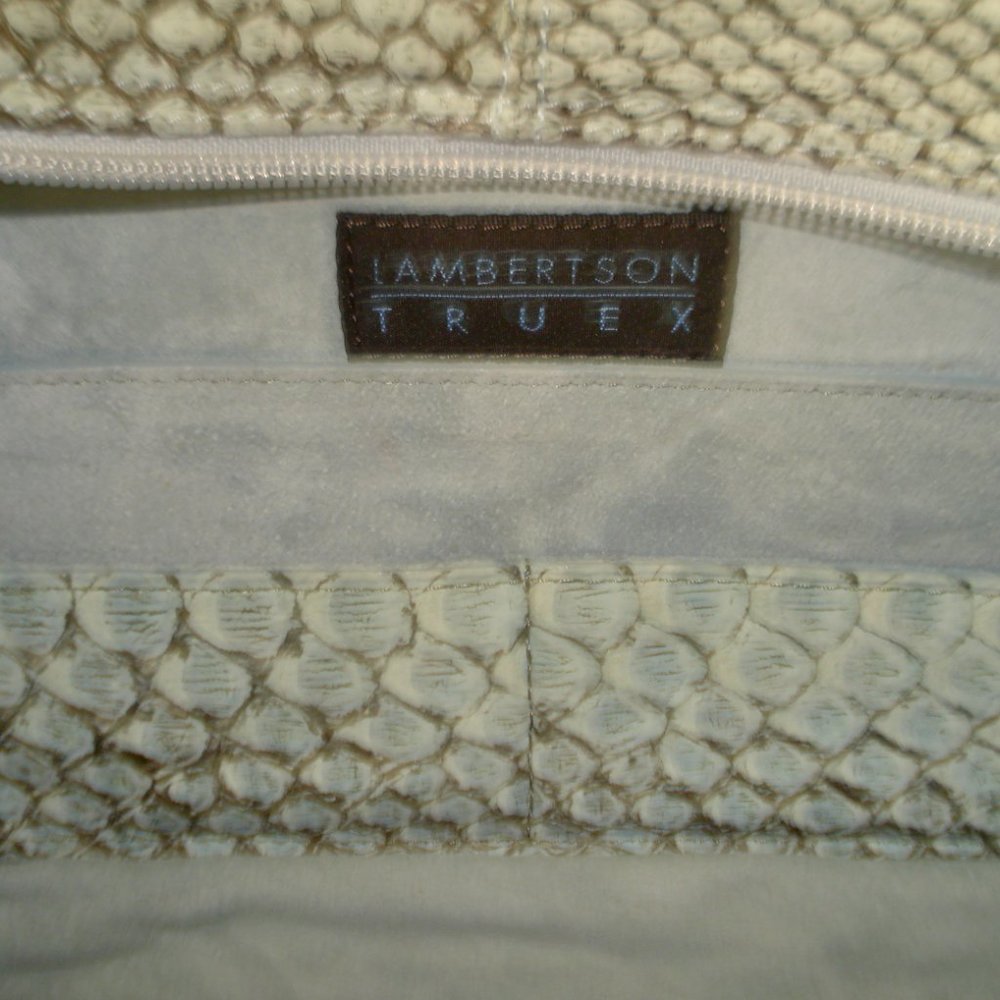 Auth. Lambertson Truex Genuine Matte Python Boston Sa… - Gem